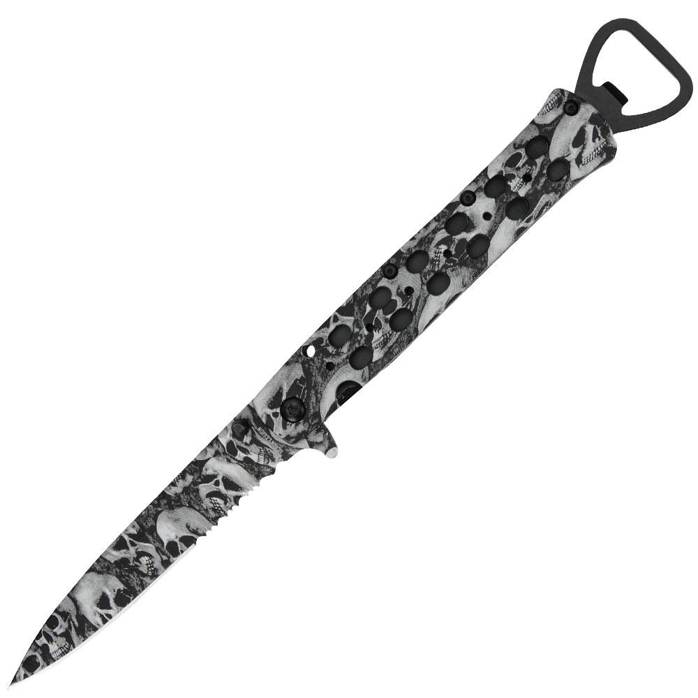 UnitedCutlery.Com: Black Legion Skull Camo Assisted Open Stiletto - BV204