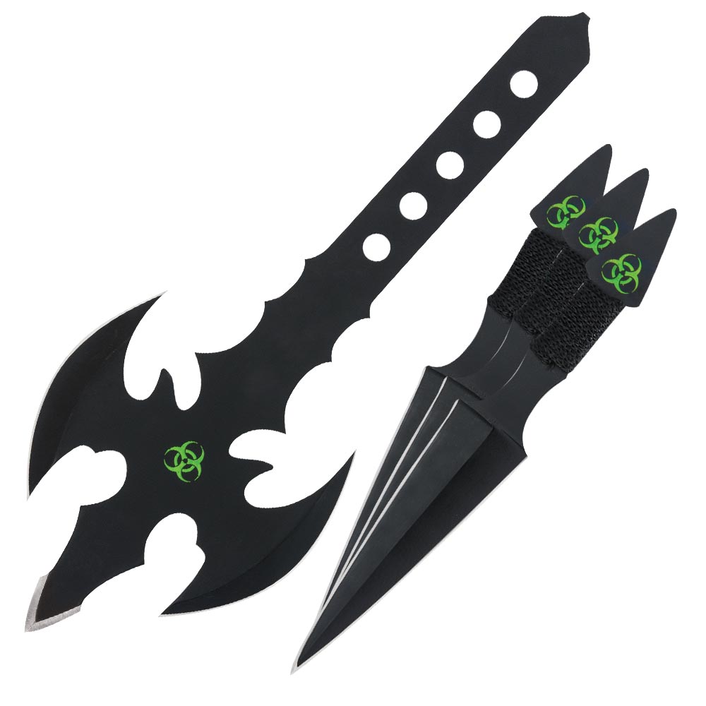 UnitedCutlery.Com: Black Legion Toxic Throwing Axe & Knives - BV218