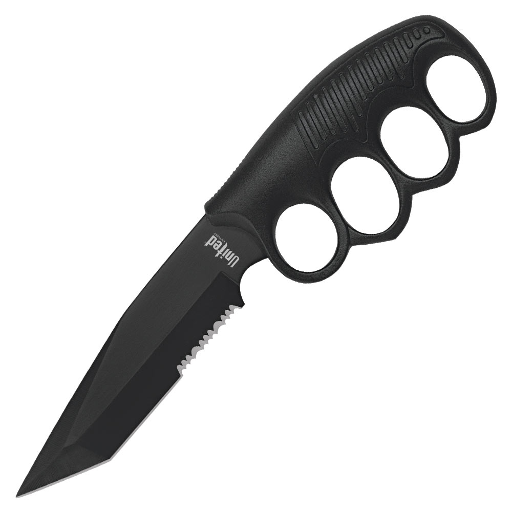 UnitedCutlery.Com: Sentry Knife - Black Serrated Tanto - UC0784BT